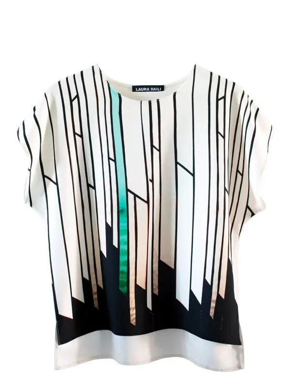 LAURA DAILI White / Black Vitrum Blouse - White/black