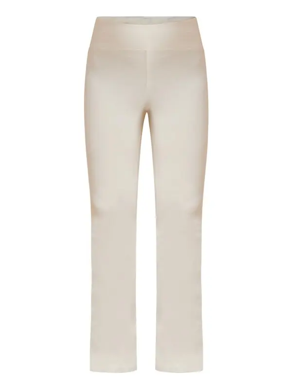 KNOWN SUPPLY Flare Cotton Pants Dawn Pearl - White