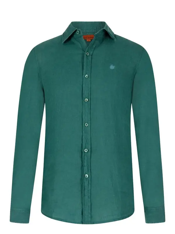 MAISON TANGERINE S Linen Shirt Basil - Green