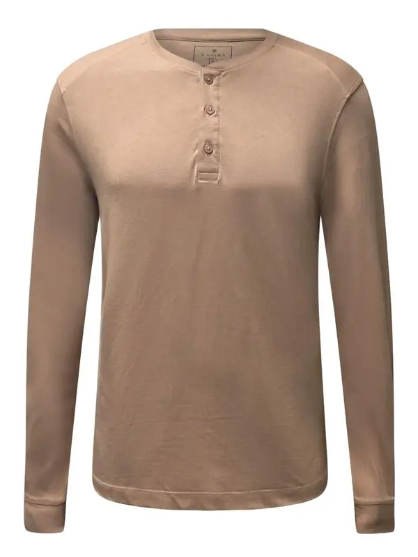 VUSTRA Gilded Beige Henley - Brown