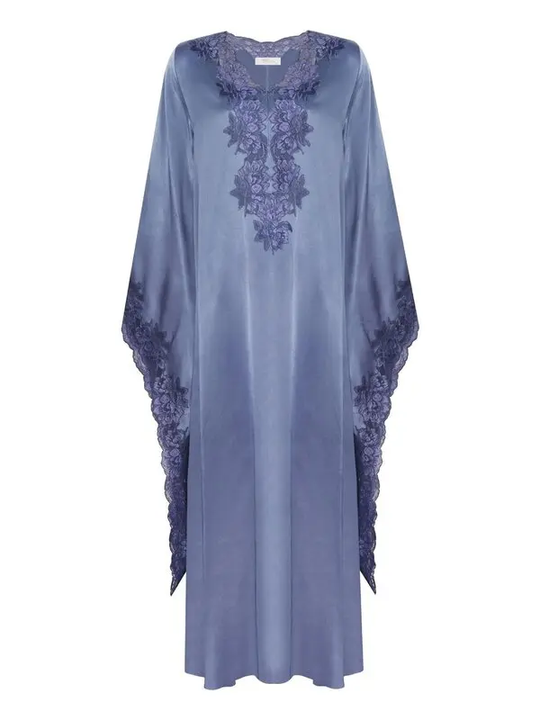BOCAN COUTURE Adelaide Silk Zippered Dress Navy - Blue