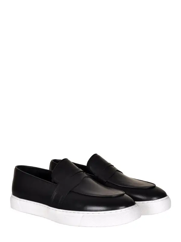 DAVID WEJ Bradford Calf Leather Sneakers - Black
