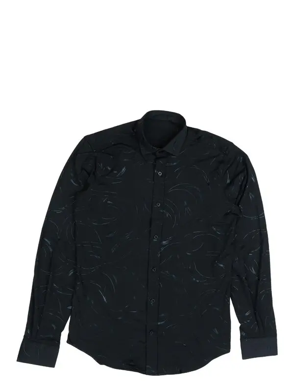EIGHT X Traces Button Down Shirt - Black