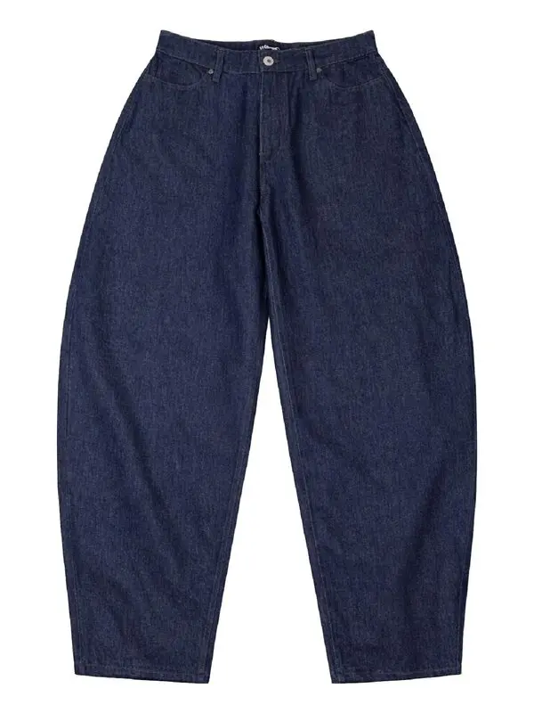 WIN OUT Balloon Denim Trousers Wm - Blue