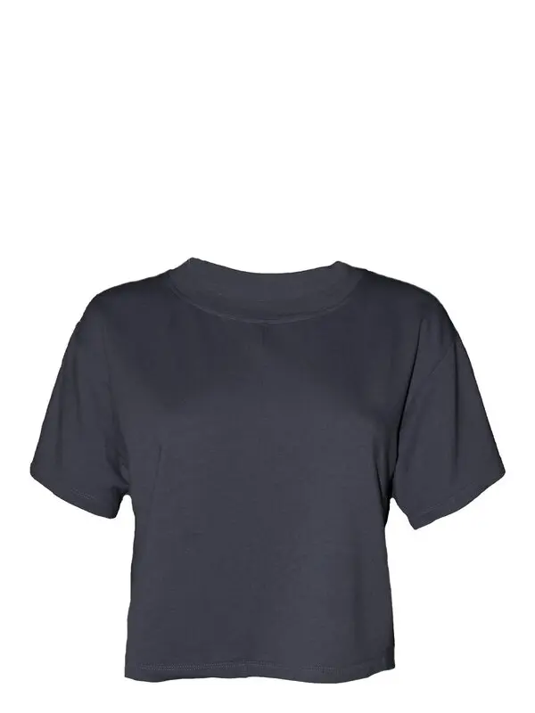 JOELEEN TORVICK Cropped Box Top Tee - Black