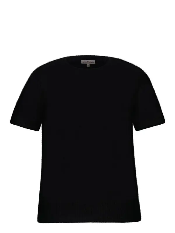ANSE VICTORIN Camilla Silk Cashmere Pullover - Black