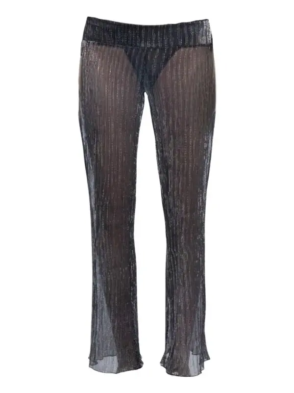 AMORTIZIA Belladona Pants Metallic Flared Pants - Grey