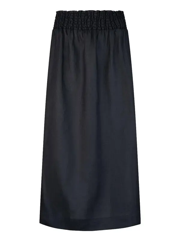 DREF Mojito Linen Maxi Skirt - Black
