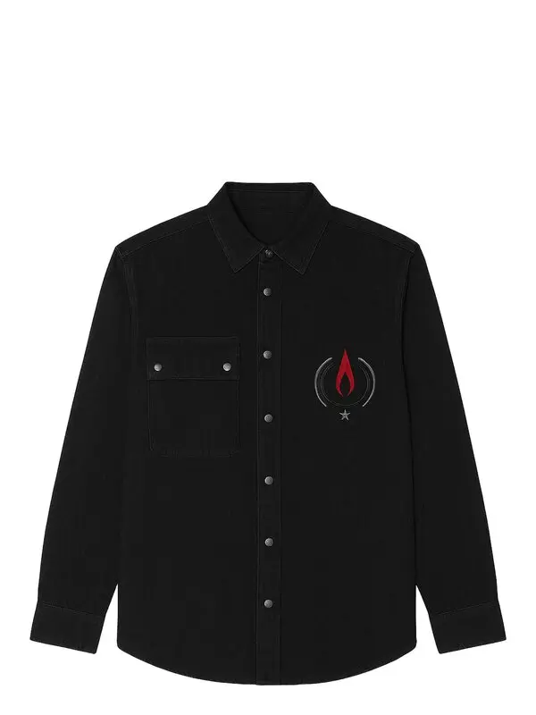 BORN IN EXILE Denim Shirt "mumtaz - Black