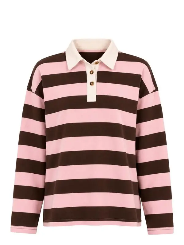 Mind Traveler Filipa Brown And Polo Shirt - Pink