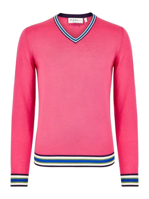 MG RIVERS Extrafine Merino The V Fuchsia - Pink