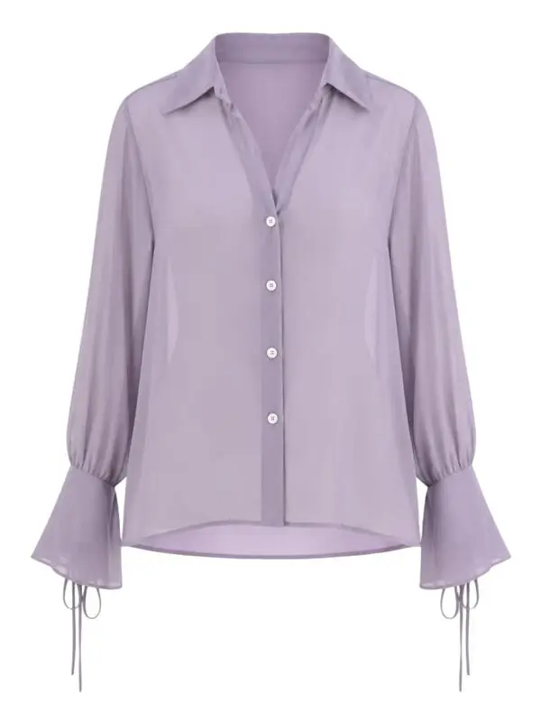 SUN CULTURE Katnees Sheer Shirt In Lilac - Purple