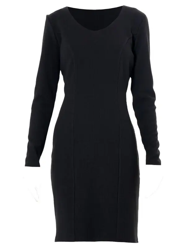 METAMORPHOZA Long Sleeve Sheath Dress - Black