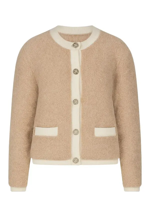 NUVV COLLECTION Wool And Alpaca Blend Button-front Cardigan – Warm And Lightweight Natural Fibres - Brown