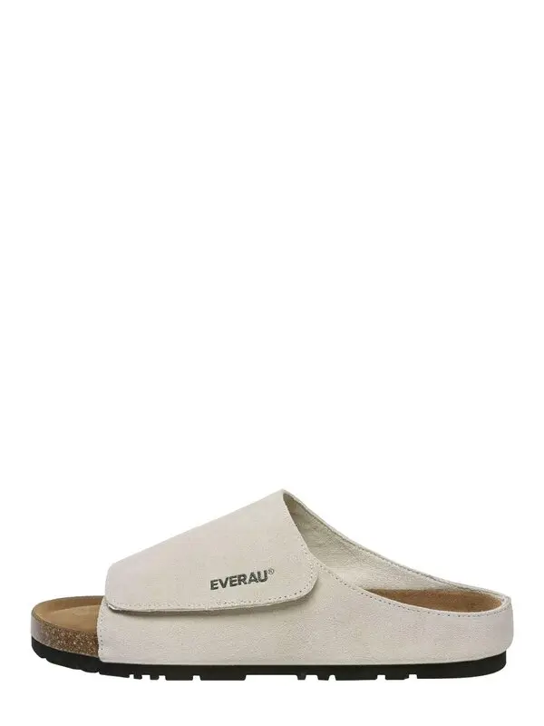 EVERAU AUSTRALIA Jacky Leather Sandals In Sand - White