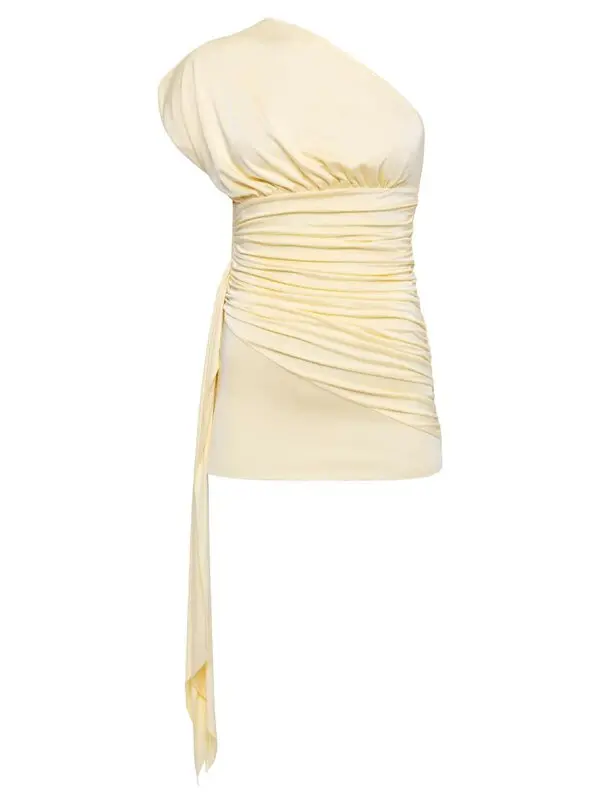 Sélone Aurelie One-shoulder Dress - Yellow