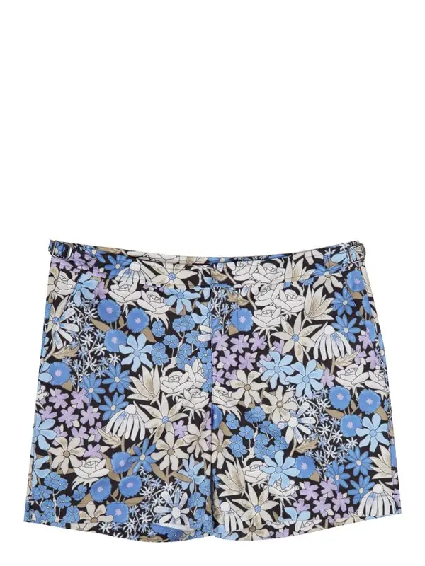 LORDS OF HARLECH Pool Rough Floral Swim Short - Black