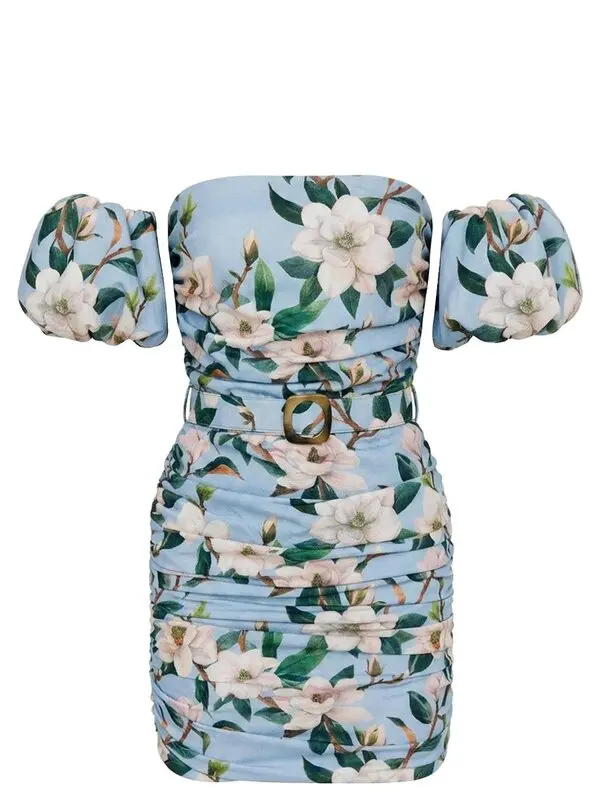 NUR KARAATA Champagne Coast Dress - Blue
