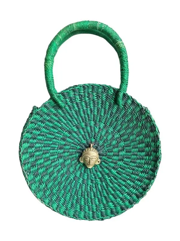 SOKONA Esengo Large — Forest Handwoven Bag - Green