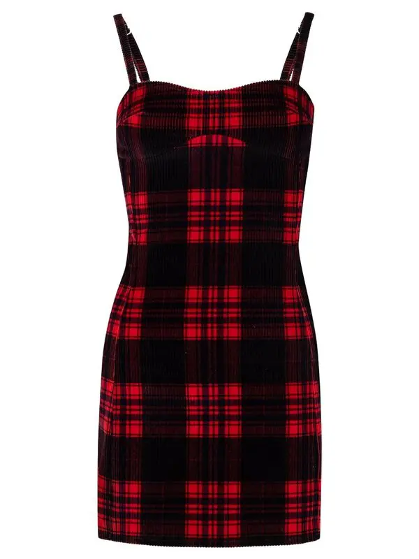 PCFG Black / Red Your Itch Plaid Mini Dress - Black/red