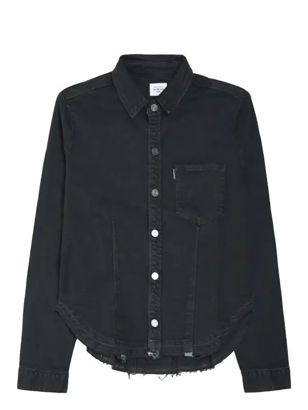 NOEND Amaya Denim Shirt In Moonless - Black