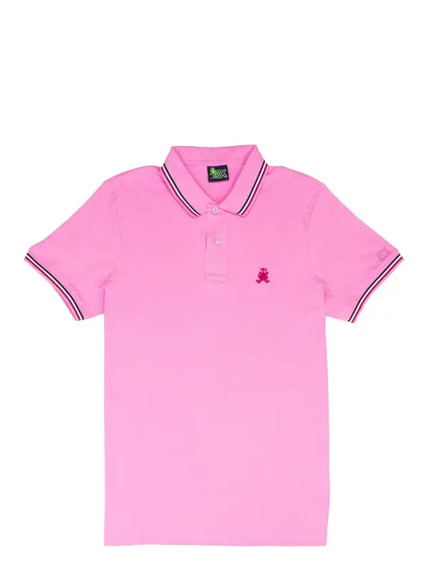 EIGHT X Corsica Frog Slim Fit Polo - Pink