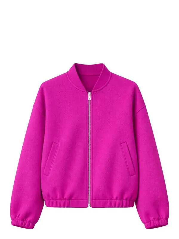 GUARDS LONDON Lora Wool Cashmere Bomber Jacket Bright - Pink