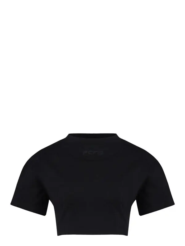 PCFG Free Heaven Crop Tshirt Jet - Black