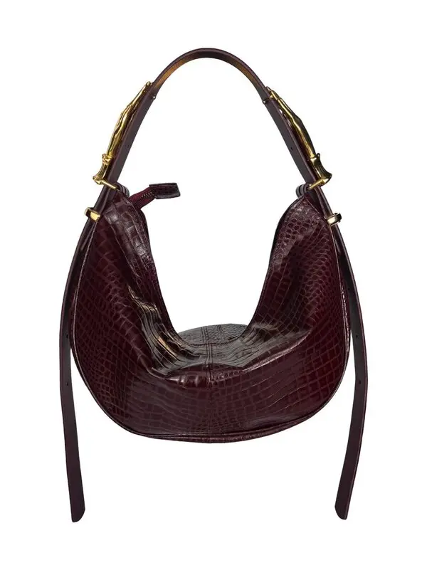 INDIGOLUSH Brown / Red Midi Hobo Gilded Lure Black Cherry - Brown/red