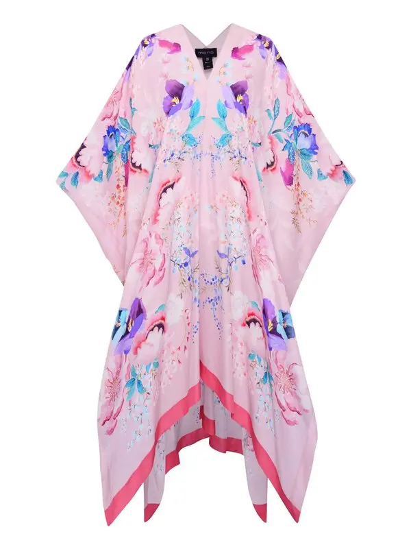 MENG Silk Georgette Kaftan - Pink