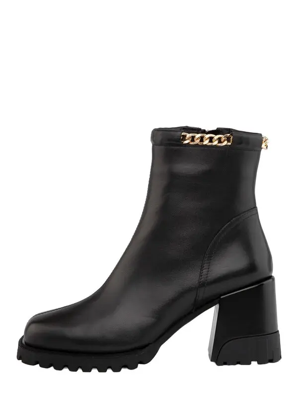 ILVI Harder Leather Heeled Boot - Black