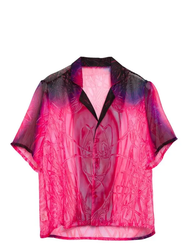 PALOMA LIRA Cherry Crystal Chiffon Shirt - Pink