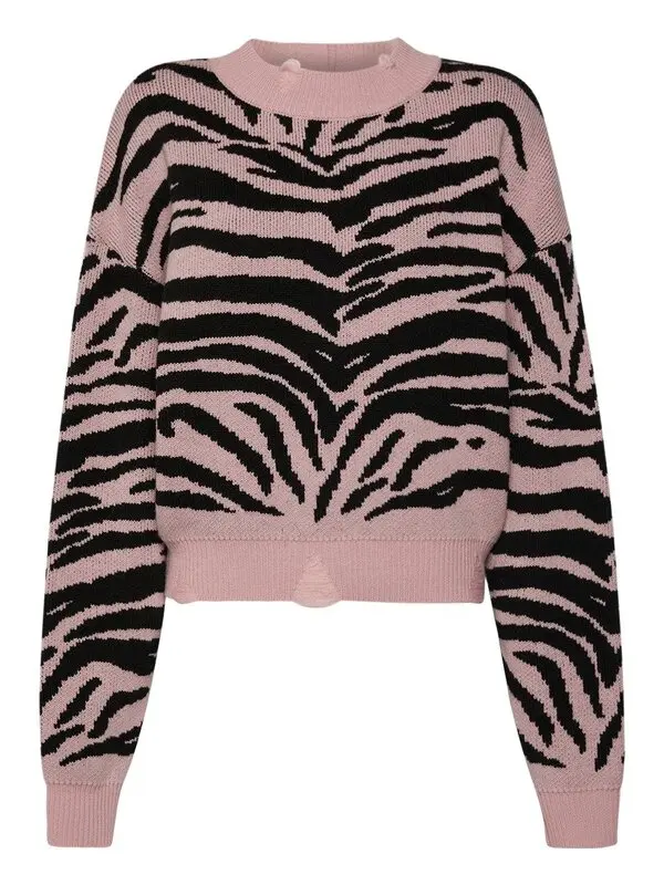 SVETA MILANO Denver Pink/black Wool Jumper - Black/pink