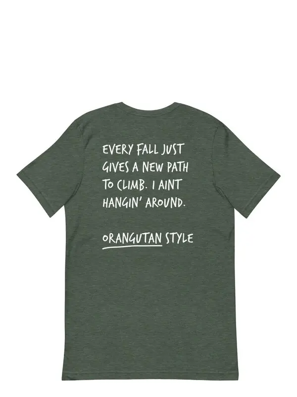 ANCHOR & CREW Forest Think Ocean Orangutan Aspirations Cotton Embroidered T-shirt - Green