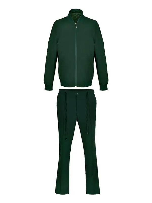 DAVID WEJ Marcelo Relaxed Bomber Jacket Set - Green