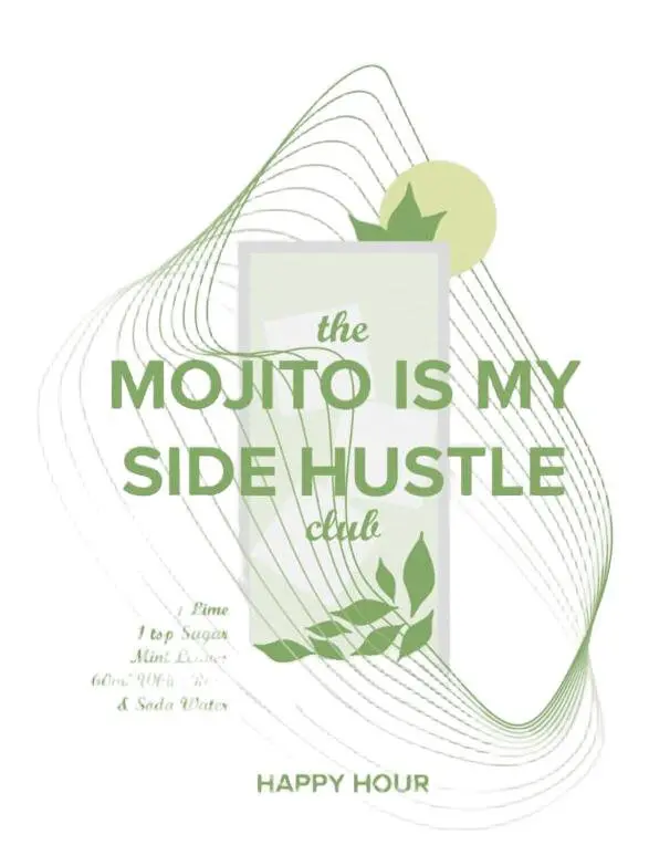 ANCHOR & CREW Mojito Is My Side Hustle Club Organic Cotton T-shirt - White