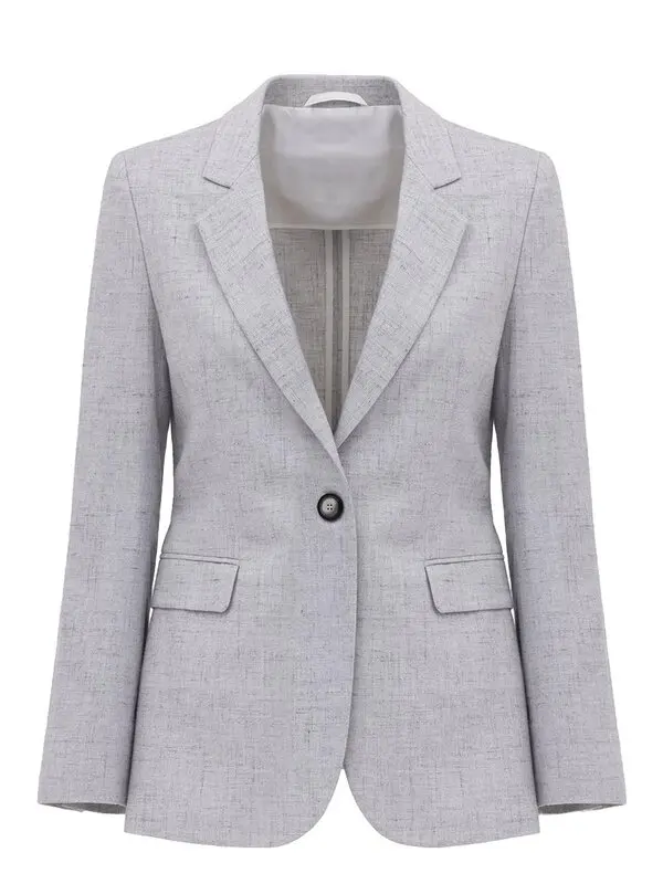 GEORGETTE Soft Ash Tailored Blazer - Grey