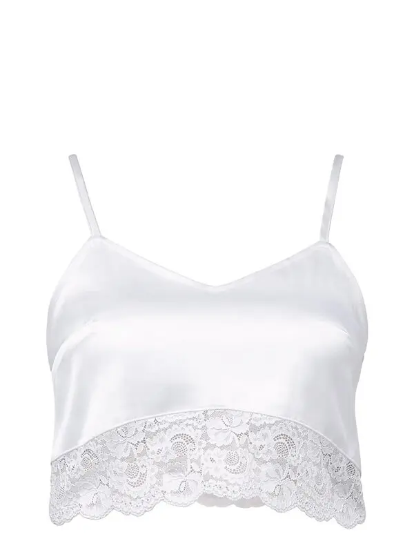 ZAFUR Half Cami In Snow - White