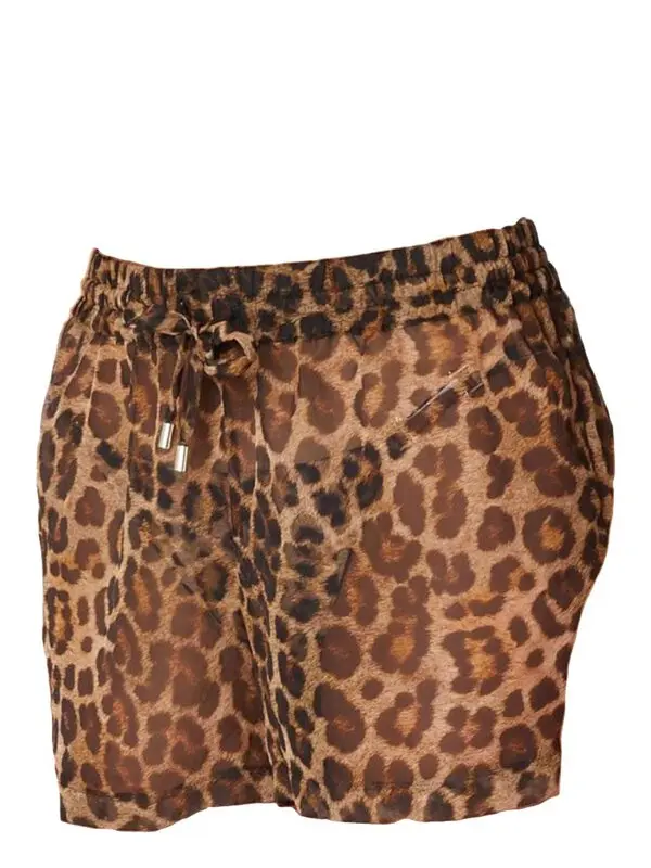 ROOM 24 Black / Brown Tina Short Leopard - Black/brown