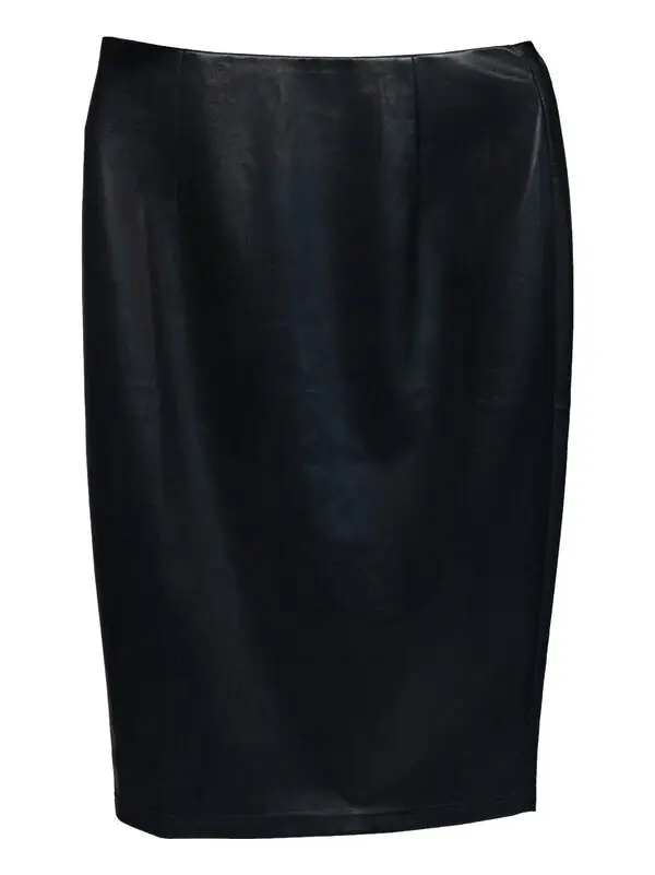 HOUSE OF KIND She's In Charge- Vegan Leather Skirt - Black