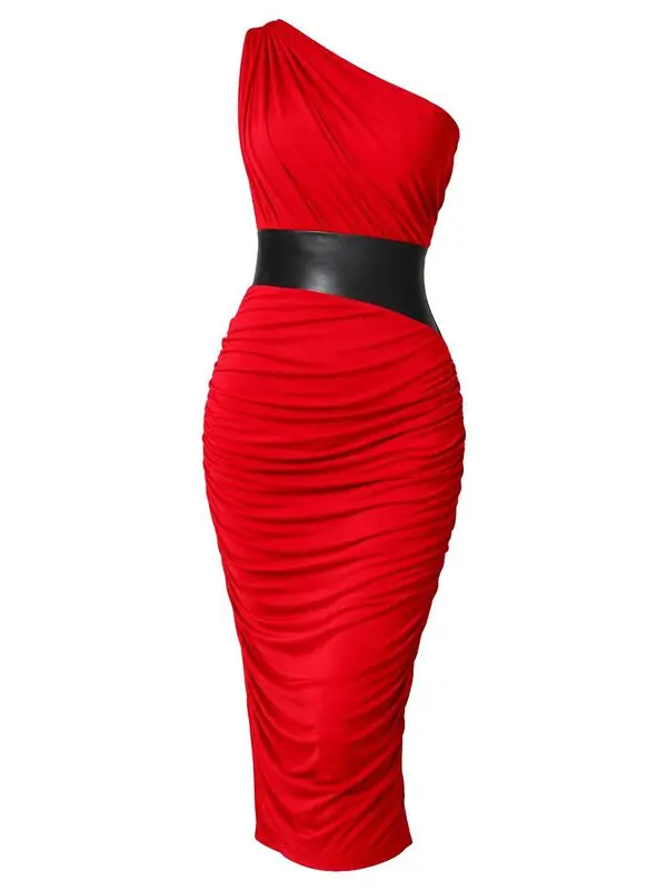 MONICE LONDON Riri Midi Dress - Red