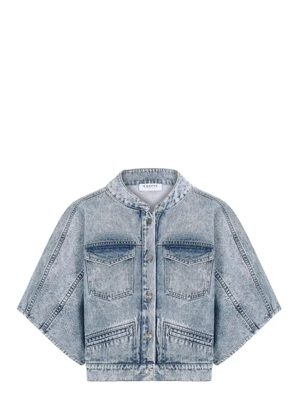 M SETTE PARIS Adelaïde Structured Denim Jacket - Blue