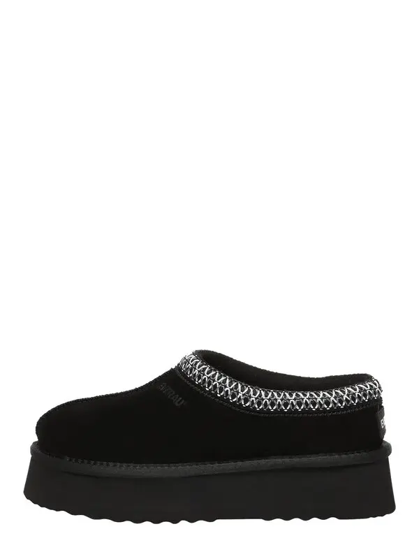 EVERAU AUSTRALIA Wonga Leather Slippers - Black