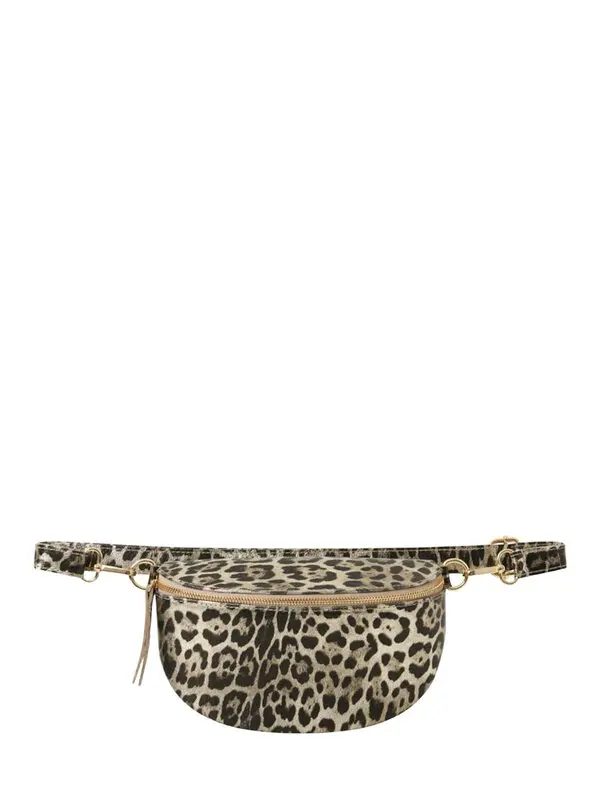 BETSY & FLOSS Licata Light Leopard Print Crossbody Bag - Yellow