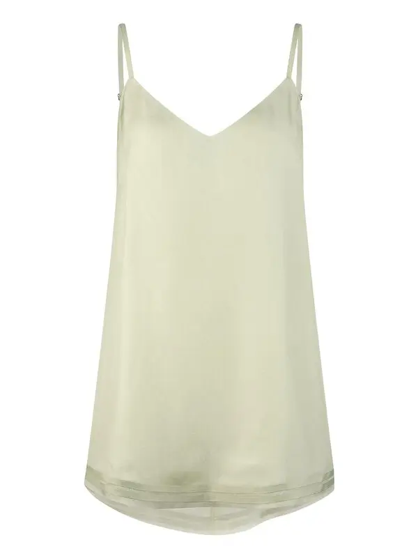 DREF Maldives Pure Silk Cami Avocado - Green