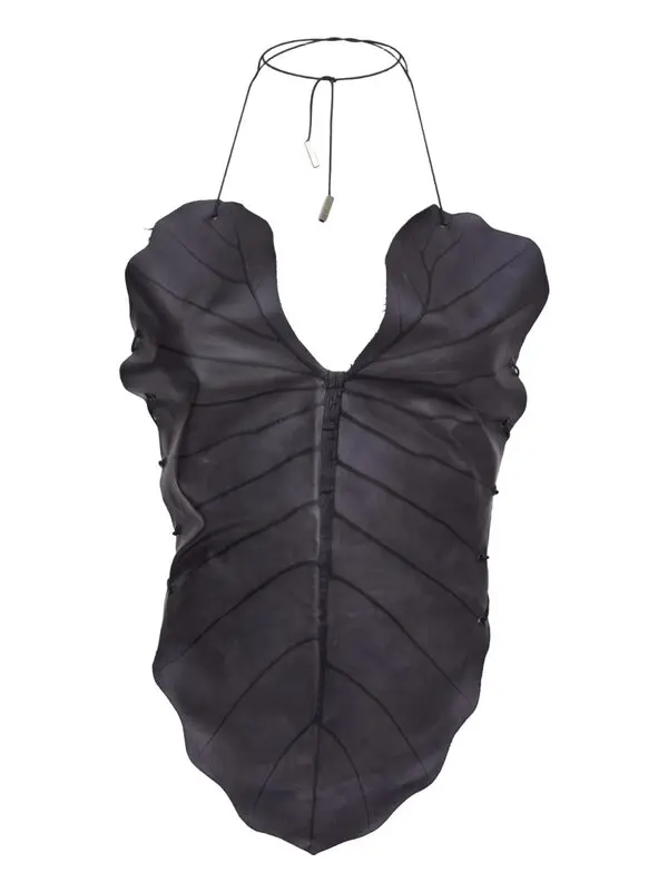 SARAH REGENSBURGER Leaf Top - Black