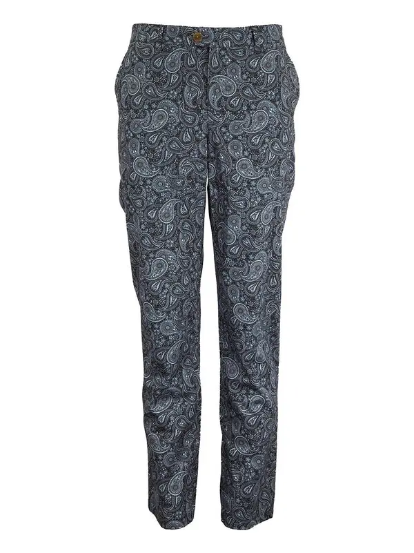 LORDS OF HARLECH Jack Tribune Paisley Pant - Grey