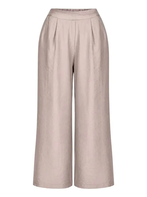 OH!ZUZA NIGHT&DAY Neutrals Echo Viscose Wide Leg Trousers Light - Beige