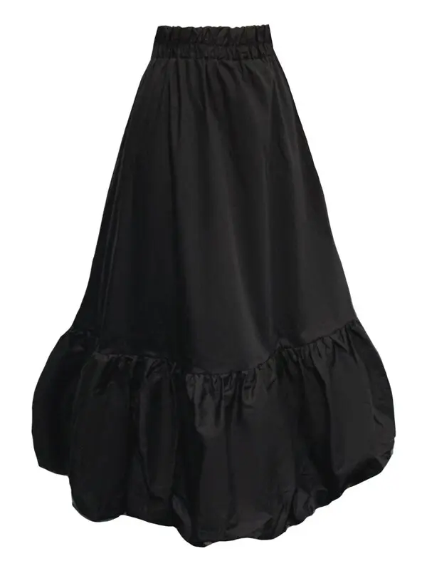 FROCK TALES Calvatia Puffball Midi Skirt - Black