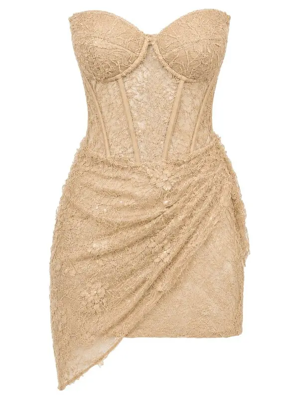 ANGELIKA JOZEFCZYK Neutrals Mini Lace Dress Catrice - Beige